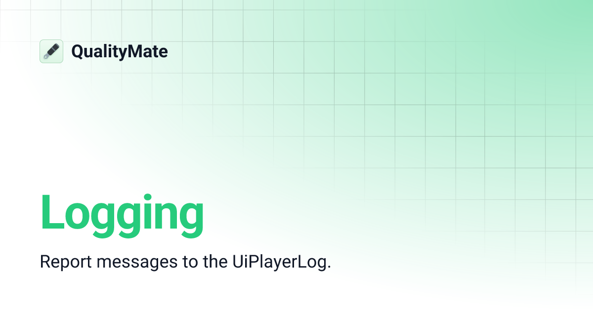 Logging | QualityMate