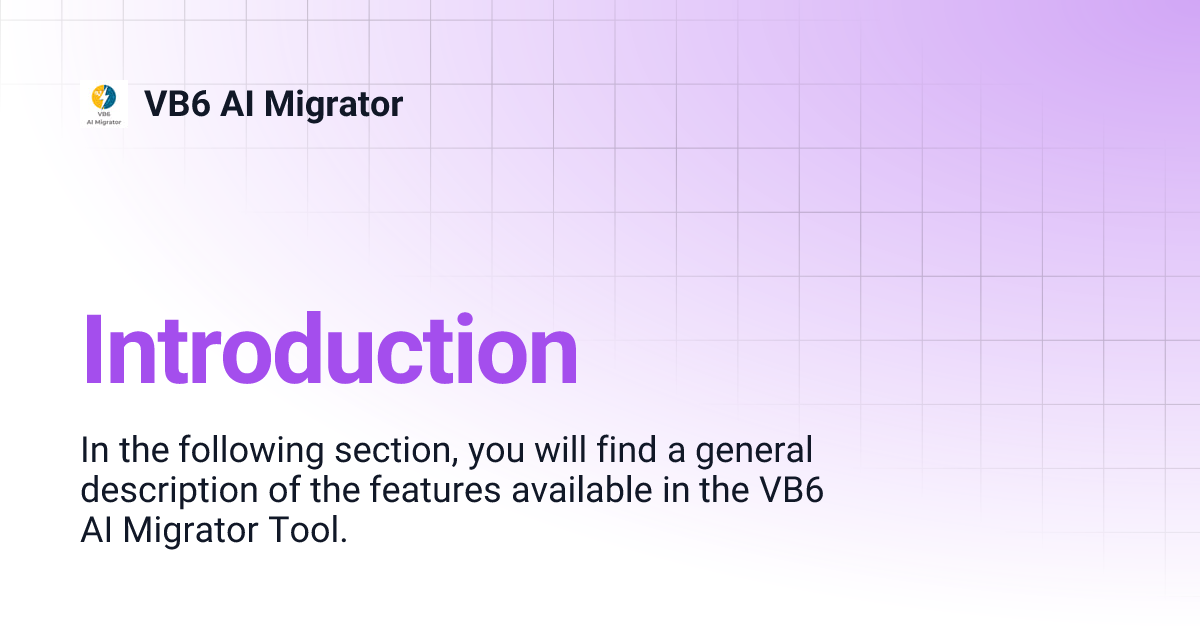 Introduction | VB6 AI Migrator