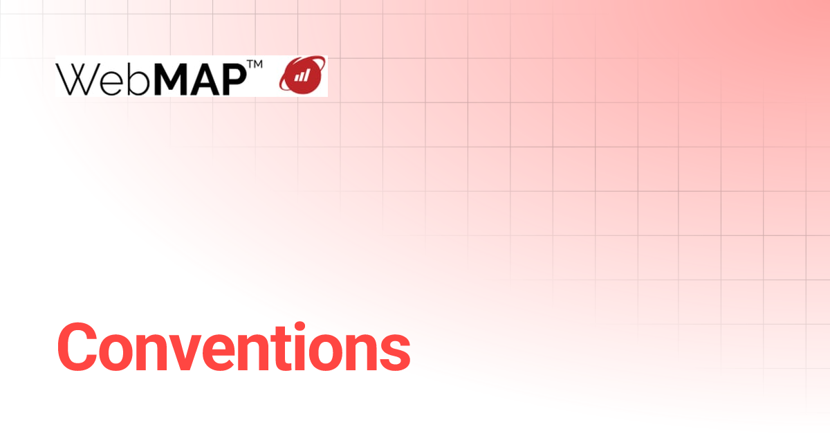 Conventions | WebMAP Documentation | Mobilize.Net