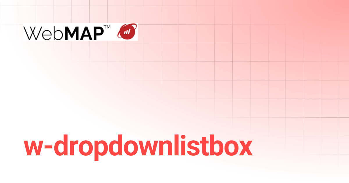 w-dropdownlistbox | WebMAP Documentation | Mobilize.Net