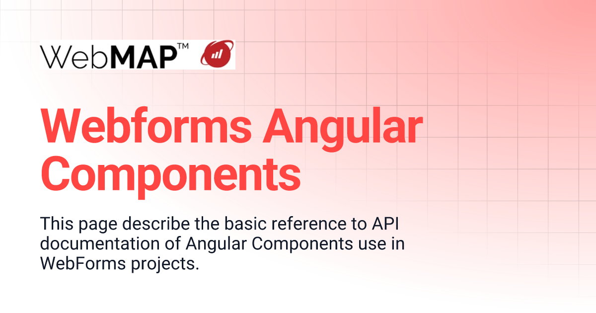 Webforms Angular Components Webmap Documentation Mobilizenet